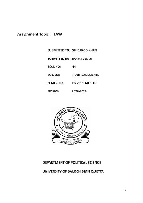 Image result for Law Assignment Format