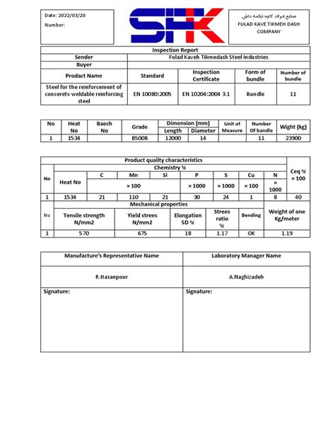 Image result for Engineering Inspection Report Example