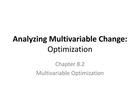 Image result for Multivariable Optimization Map