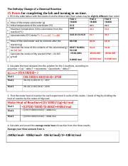 Image result for Enthalpy Change Lab