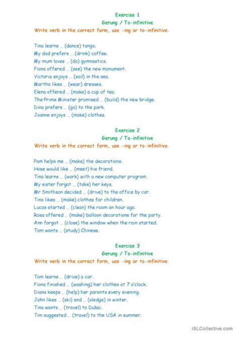 Image result for To-Infinitive Exercise