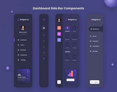 Image result for Sidebar Toggle Button UI Design