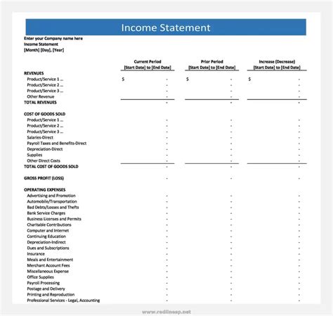 Image result for Simple Income Statement Examples