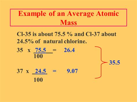 Image result for Average Atomic Mass Example