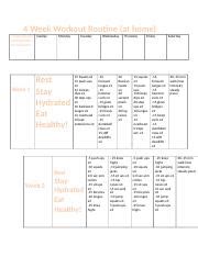 Image result for 4 Week Workout Routine