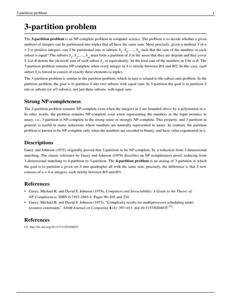 Image result for Three-Way Partition Problems