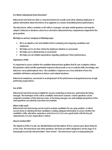 Image result for Behavioral Event Interview