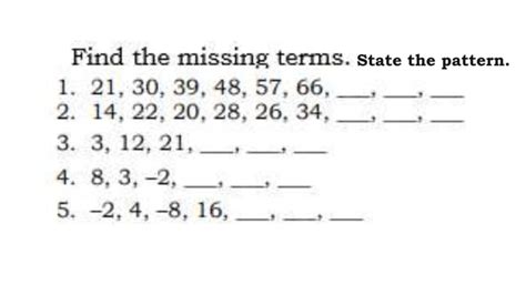 Image result for Arithmetic Sequence Generating Pattern