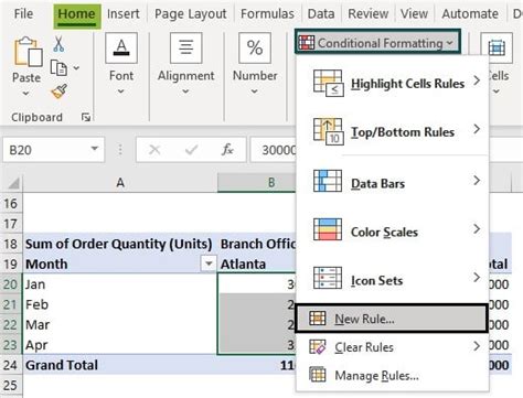 Image result for How to Conditional Format a Pivot Table