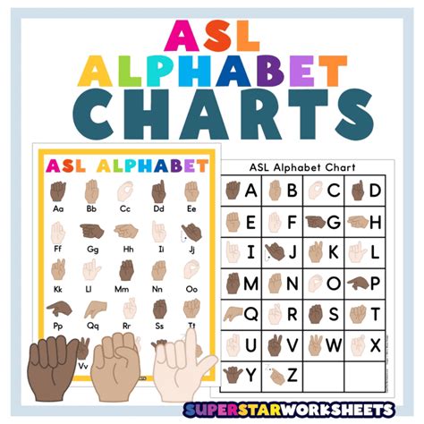 ASL Alphabet - Superstar Worksheets