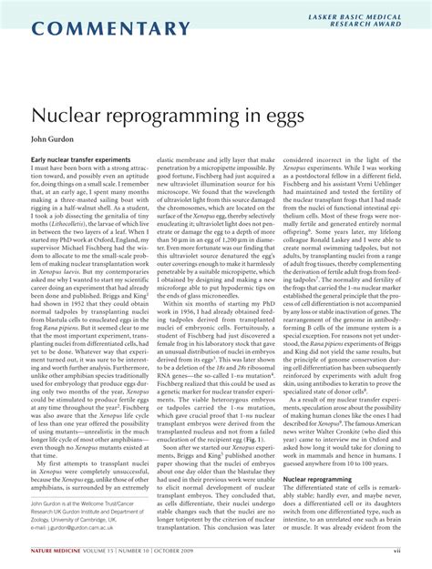 Image result for Nuclear Reprogramming