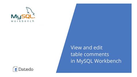 Image result for Comment in MySQL Workbench