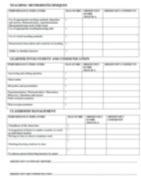 Image result for TSC Lesson Observation Form PDF