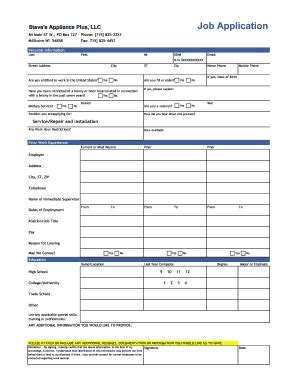 Image result for Service Job Application Form