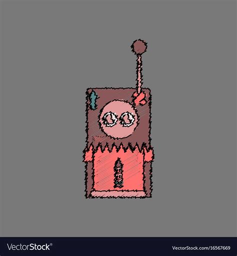 Flat icon design collection space remote control Vector Image