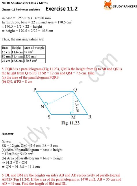 Image result for Class 7th Math Chapter 11 Perimeter and Area Exercise 11.1