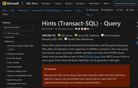 Image result for Azure SQL Query Hints