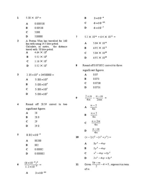 Algebra & Standard Form | PDF | Mathematical Problem Solving ...