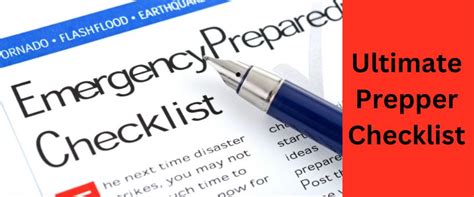 Image result for Prepper Checklist