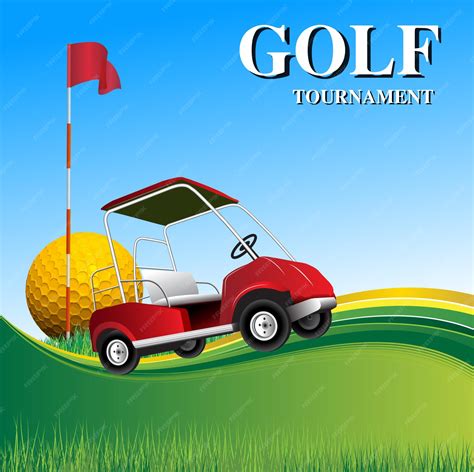 Golf course poster | Premium Vector