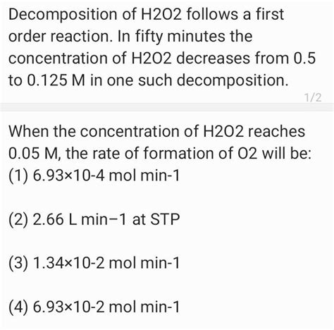 Image result for H2O2 Decomposition Transition State
