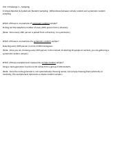 Image result for Systematic Random Sampling Answer 1