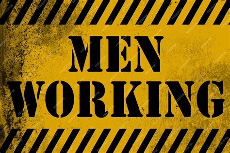 Image result for Men Working Sign Paper