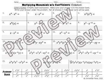 Image result for Multiplying Coefficients with Exponents