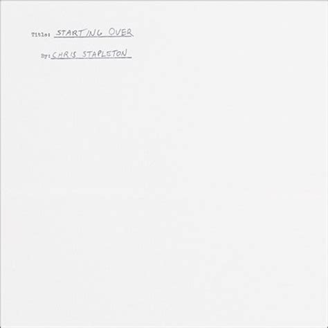 Image result for Starting Over Cover Chris Stapleton