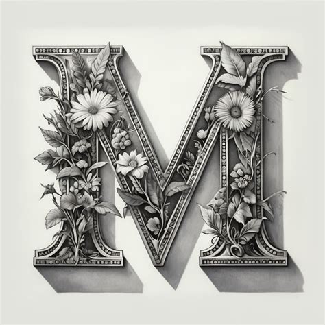 Image result for Script Monogram Letter M
