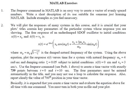 Image result for MATLAB Linspace Help