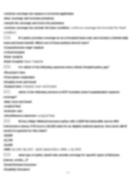 Image result for Insurance Test Questions