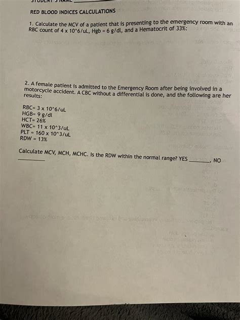 Image result for MCV Calculation