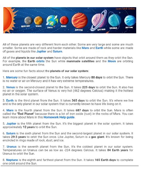 Image result for Solar System Notes PDF Download