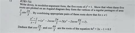Image result for Modulus Argument Form to Cartesian Form