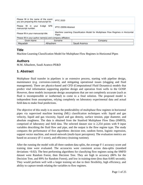 Image result for Flow Regime Classification Machine Learning