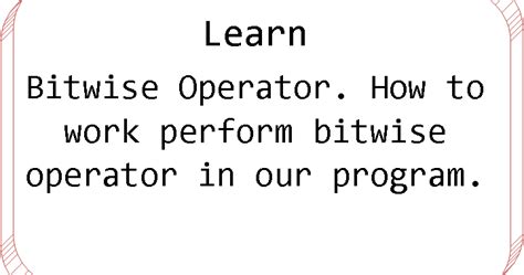 Image result for Bitwise Operator Simple Example