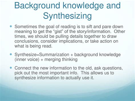 Image result for Synthesizing vs Summarizing