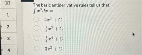 Image result for Basic Antiderivative Rules