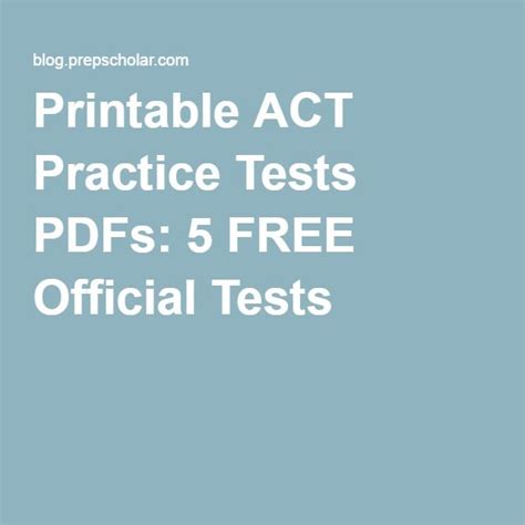 Image result for Act Practice Test PDF Printable