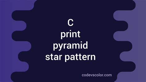 Image result for C Program to Print Pyramid of Stars
