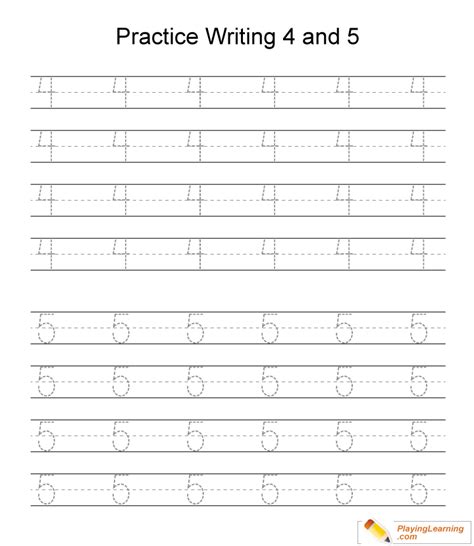 Image result for Practice Writing Number 4