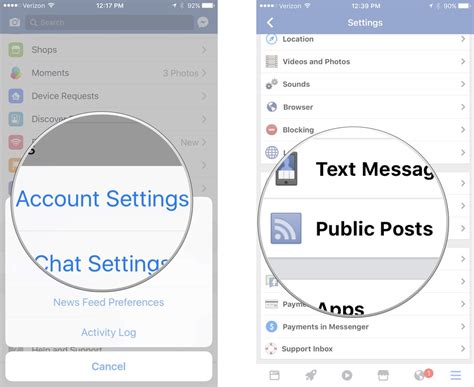Image result for Facebook iOS App Settings