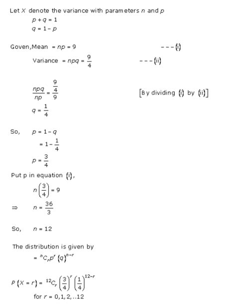 Image result for Binomial Distribution Class 12 HSC