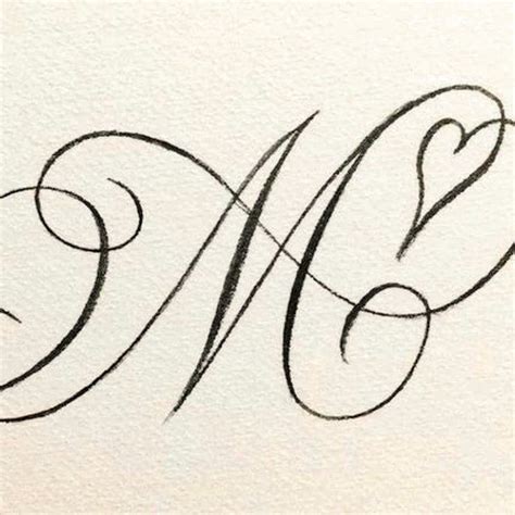 Image result for Fancy Script Letter M