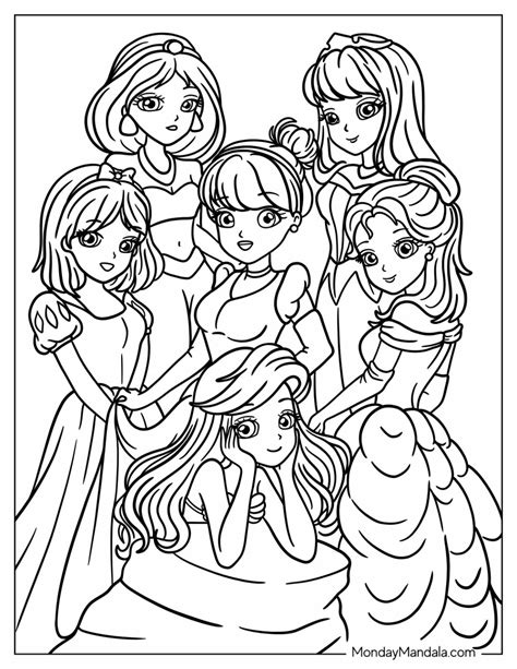 Image result for Princess Cartoon Coloring