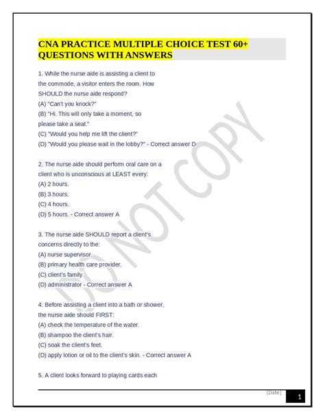 Image result for CNA Test Questions and Answers Explained