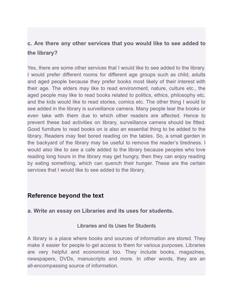 Image result for On Libraries Exercise Class 12 Video