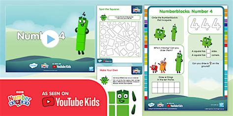 Image result for NumberBlocks Number 4