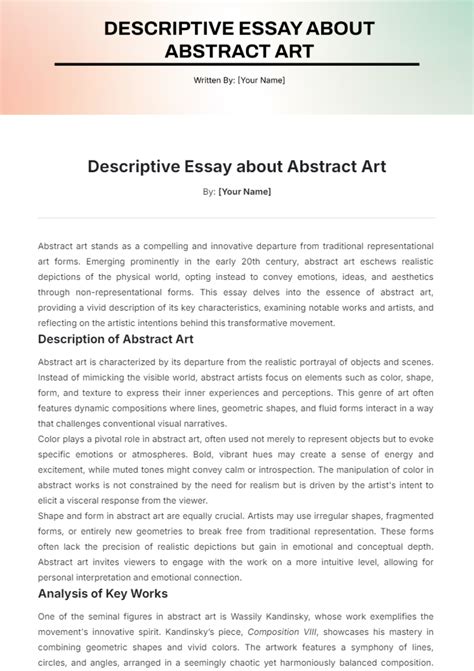 Image result for Essay Abstract Example
